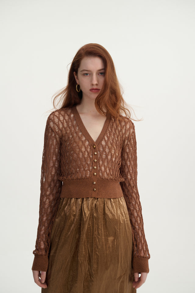 Drop stitch cropped cardigan – Ancosti