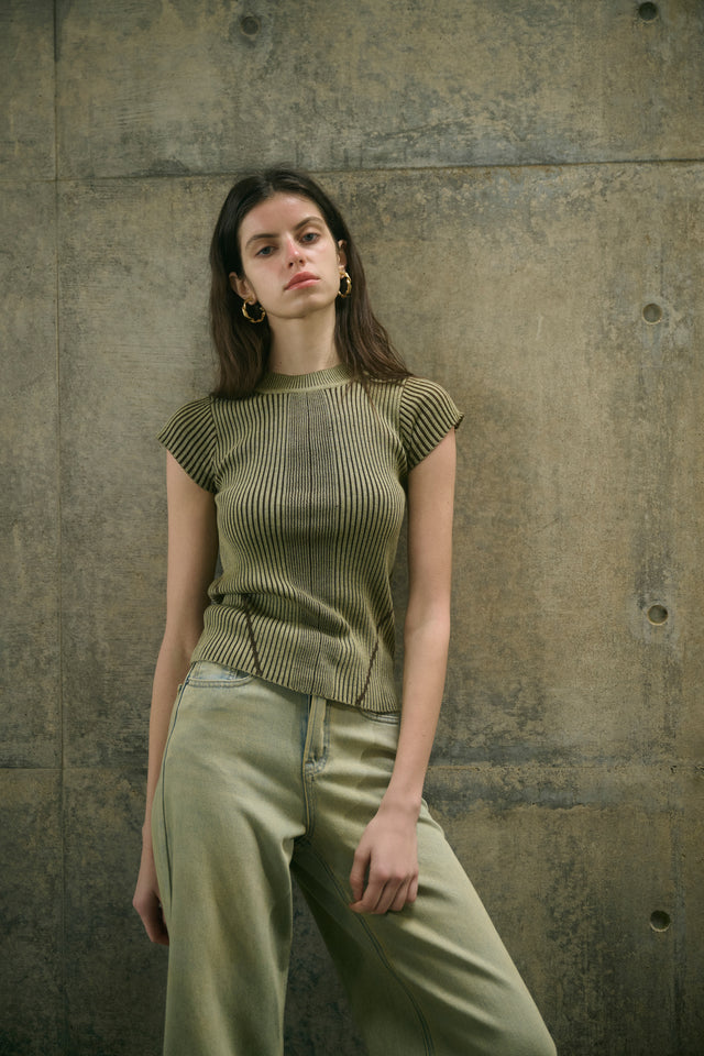 Striped slim fit top – Ancosti