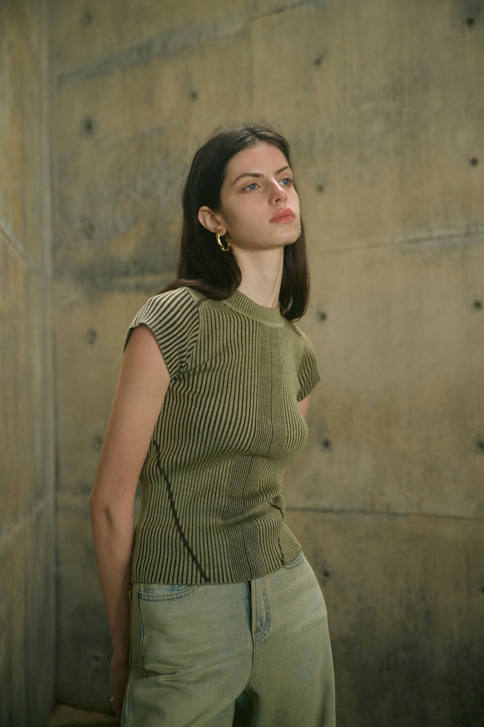 Striped slim fit top – Ancosti